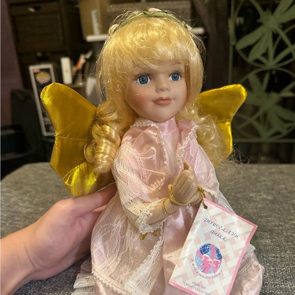 Other | J Misa Porcelain Doll Blonde Praying Angel Pink Dress | Poshmark